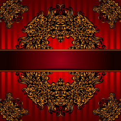 Royal golden frame menu card Royalty Free Vector Image