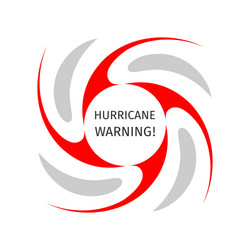 Graphic symbol of hurricane warning Royalty Free Vector