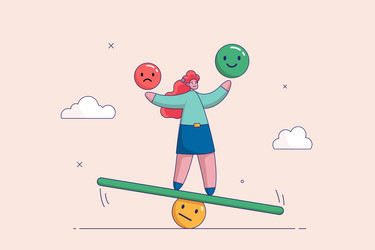 Emotional control concept self regulation Vector Image