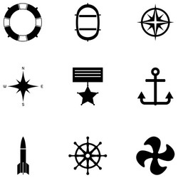 Navy icon set Royalty Free Vector Image - VectorStock