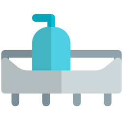 Wall mounted shower caddy with front support Vector Image