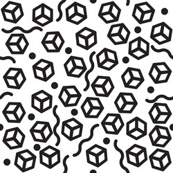 Hexagon abstract geometric seamless pattern Vector Image