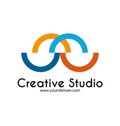 Creative studio logo Royalty Free Vector Image
