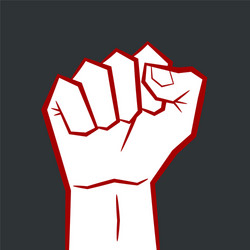 Fist independence symbol Royalty Free Vector Image