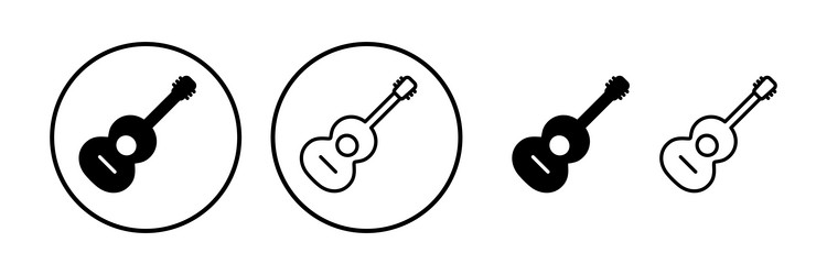 Guitar icon musical instrument sign Royalty Free Vector