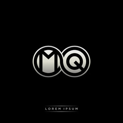 Mq initial letter linked circle capital monogram Vector Image