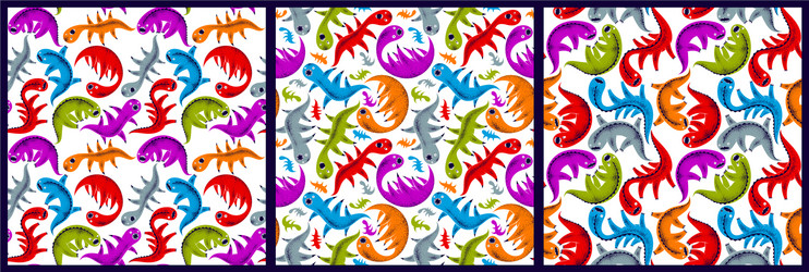 Scary horror monsters seamless textile pattern Vector Image