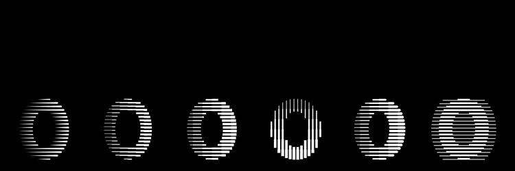 Number zero 0 logo lines abstract modern art Vector Image