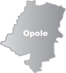 Simplified contours of the map opole Royalty Free Vector