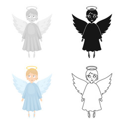 Soul icon in cartoon style isolated on white Vector Image