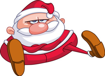 Happy santa claus face side view Royalty Free Vector Image