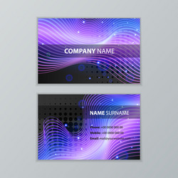 Business card with retro design Royalty Free Vector Image