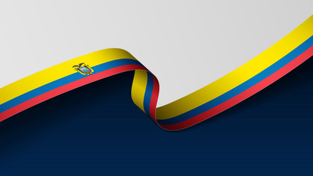 Ecuador ribbon flag background Royalty Free Vector Image