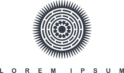 Round circle native tribe sign symbol logo Vector Image