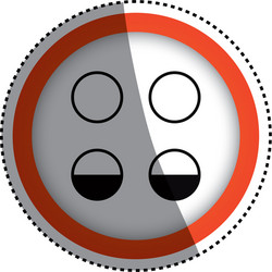 Sign lights low symbol Royalty Free Vector Image