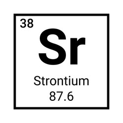 Strontium sr periodic table element Royalty Free Vector