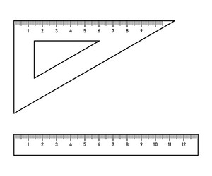 Corner rulers from isolated Royalty Free Vector Image