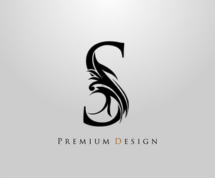 Classic letter s heraldic logo vintage Royalty Free Vector