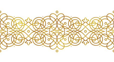 Seamless border in victorian style element Vector Image