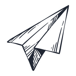 Paper airplane flying Royalty Free Vector Image