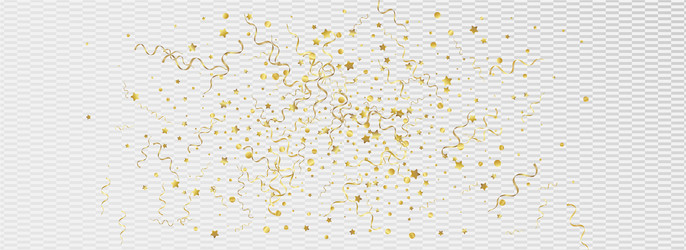 Yellow streamer christmas transparent Royalty Free Vector