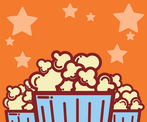 Cute cinema cartoons concept cartoon Royalty Free Vector