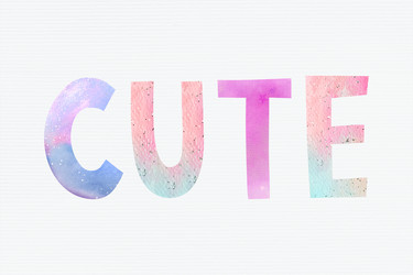 Font design for word art with kid painting Vector Image