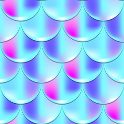 Red and yellow mermaid scale seamless pattern Vector Image