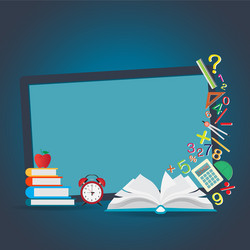 Education design background with open book Vector Image