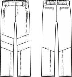 Mens work pants fashion cad Royalty Free Vector Image