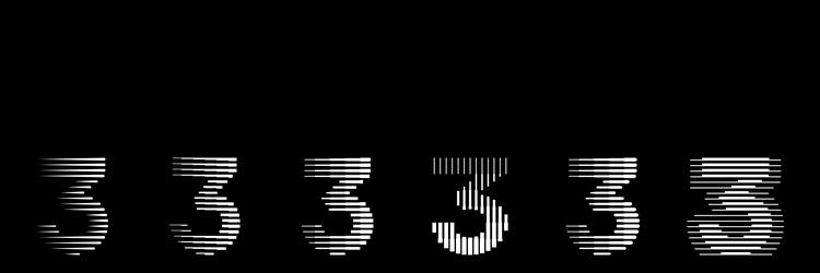 Number 3 abstract line art Royalty Free Vector Image