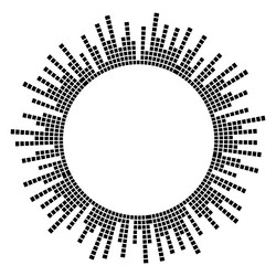 Abstract circular equalizer eq round audio Vector Image