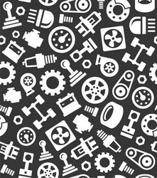 Auto car spare parts seamless pattern background Vector Image