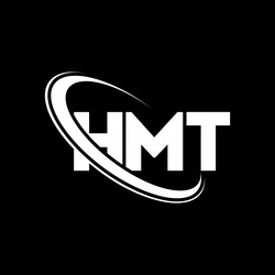 Hmt letter logo design in six style polygon Vector Image