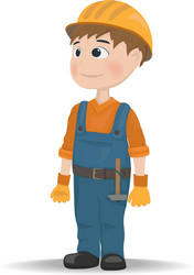 Cartoon construction worker Royalty Free Vector Image
