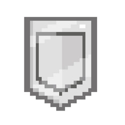 Shield pixel art Royalty Free Vector Image - VectorStock