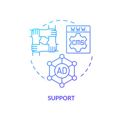 Comprehensive support concept icon Royalty Free Vector Image