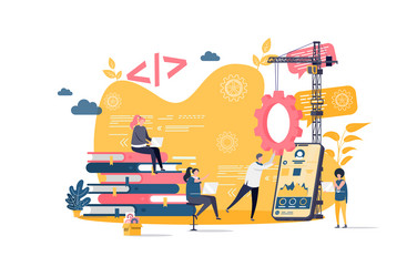 Frontend development front end dev app Royalty Free Vector