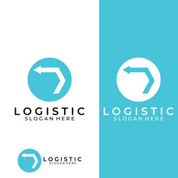 Logistics company logo arrow icon logo fast Vector Image