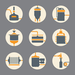 Seamless background with beer brewing process Vector Image