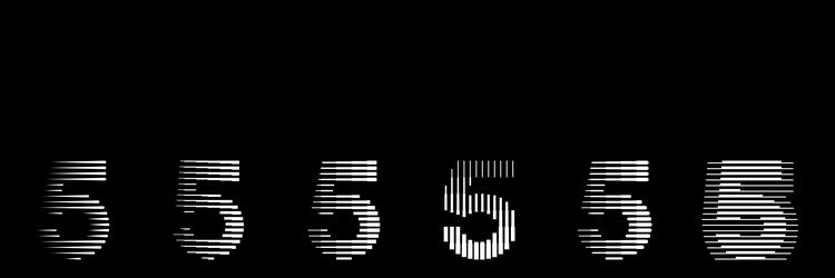 Number five 5 logo lines abstract modern art Vector Image