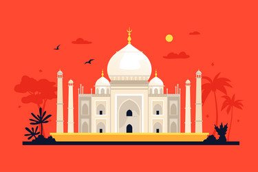 Taj mahal Royalty Free Vector Image - VectorStock