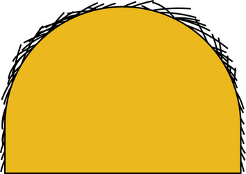 Hay roll line outline icon Royalty Free Vector Image