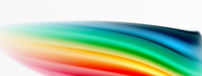 Rainbow color silk blurred wavy line background Vector Image