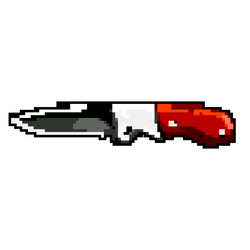 Blade military knife game pixel art Royalty Free Vector