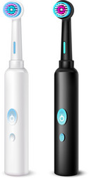 Electric toothbrushes with chargers black white Vector Image