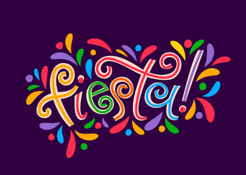 Fiesta party mexican spanish and latin holiday Vector Image