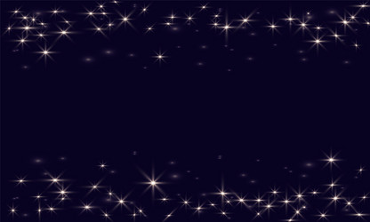 Gold glitter border with sparkles deep Royalty Free Vector