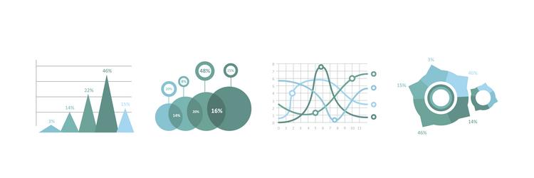 Graph and chart business infographics template Vector Image