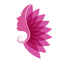 Beautiful female profile Royalty Free Vector Image